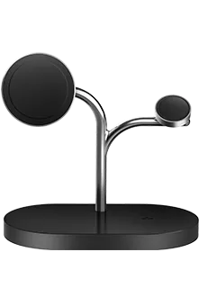 3-in-1 Magnet Wireless Charger (Magnet Case required for smartphone) Bla...